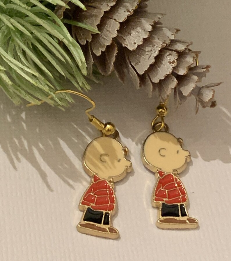 Charlie Brown Earring, Charlie Brown, Peanuts Earrings, Peanuts, Dangle ...