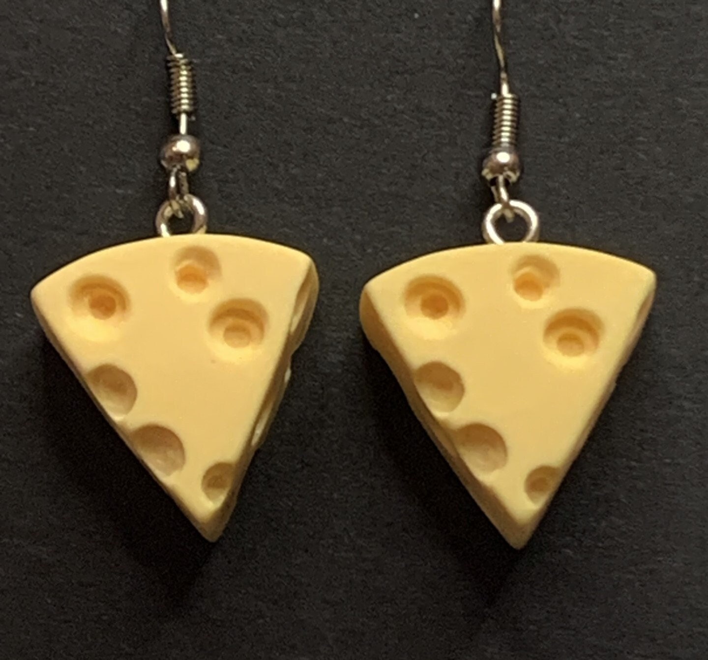 Swiss Cheese Earrings, Cheese, Cheese Earrings, Dangle Earrings, Unique ...