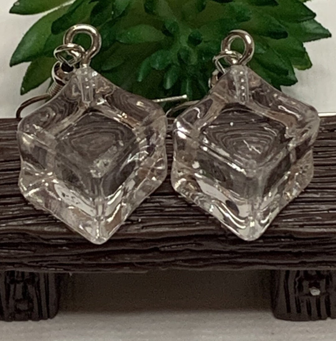 Ice Cube Earring, Ice Cube, Ice Earring, Ice, Dangle Earring, Food ...