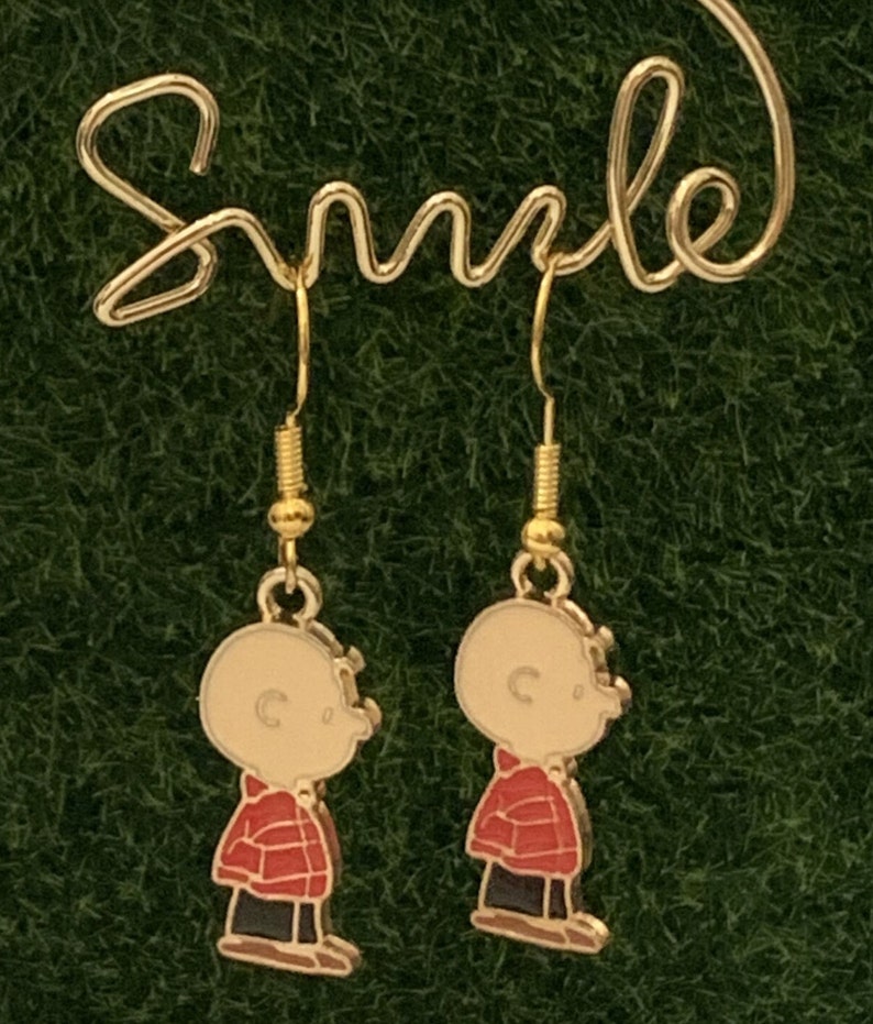 Charlie Brown Earring, Charlie Brown, Peanuts Earrings, Peanuts, Dangle ...