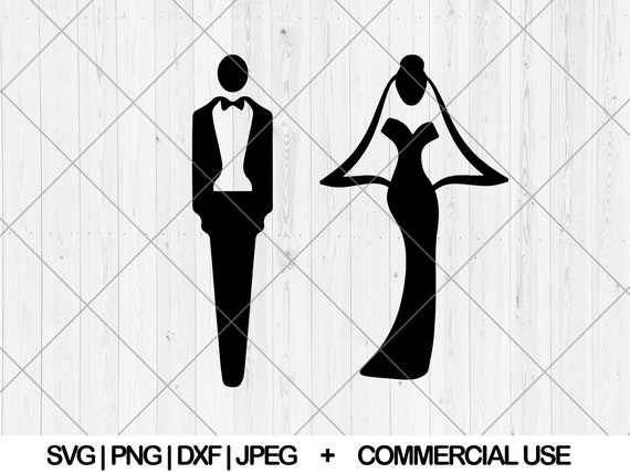 Símbolo de novio svg Icono de boda svg dxf png jpg Iconos - Etsy España