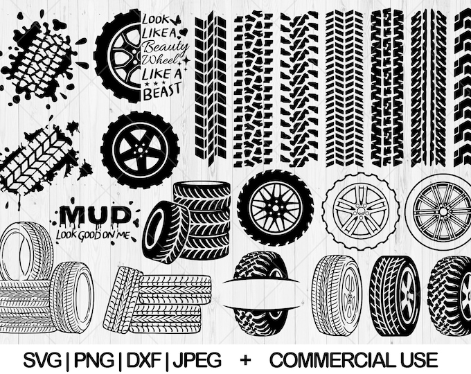 Ride It Hard Svg, Tire Mark Svg, Fits Jeep Tire Tread, Mud Tire Track ...