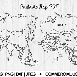 Asia Map Svg, Asia Country Svg, Dxf, Png, Jpg, Pdf, Sale Map Svg ...