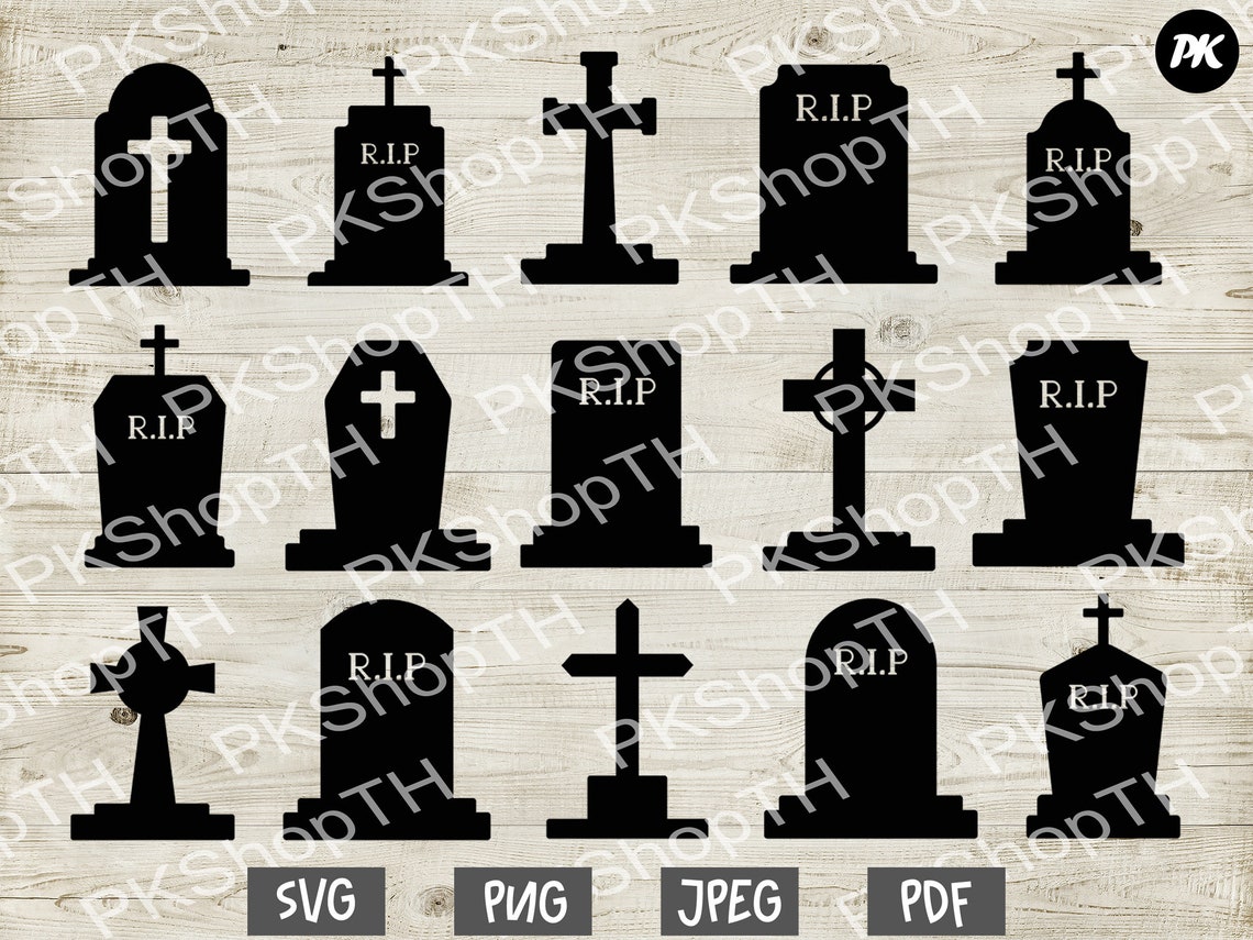 Gravestone svg bundle Gravestone svg png pdf jpg | Etsy