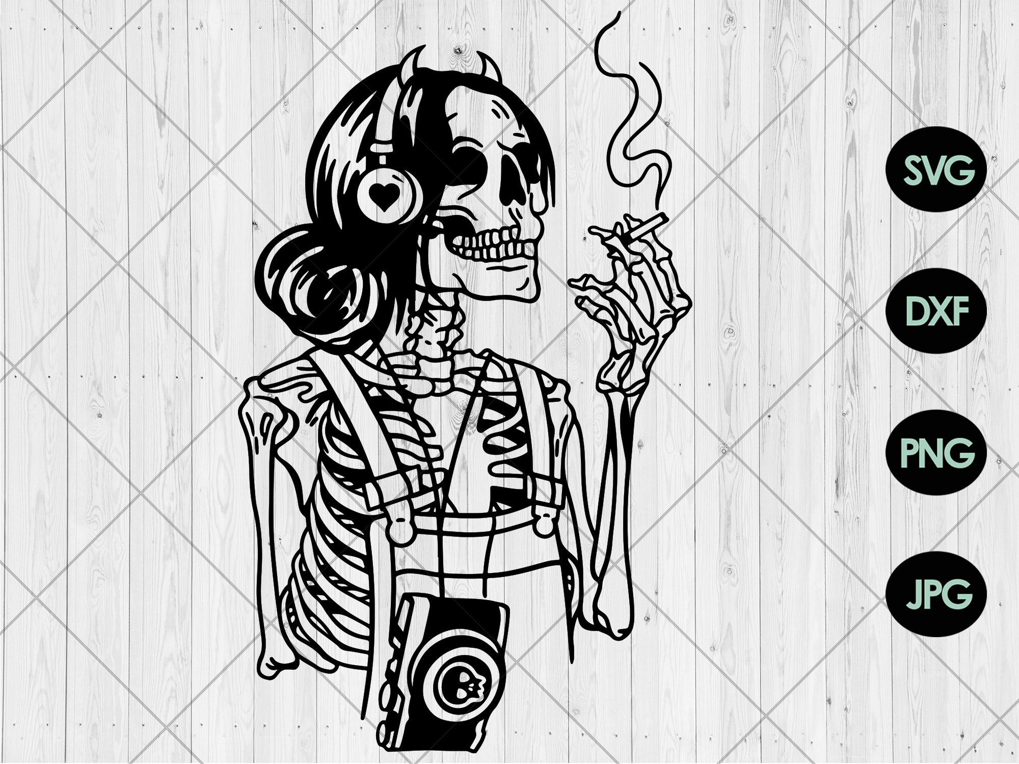 Skeleton Smoking A Joint