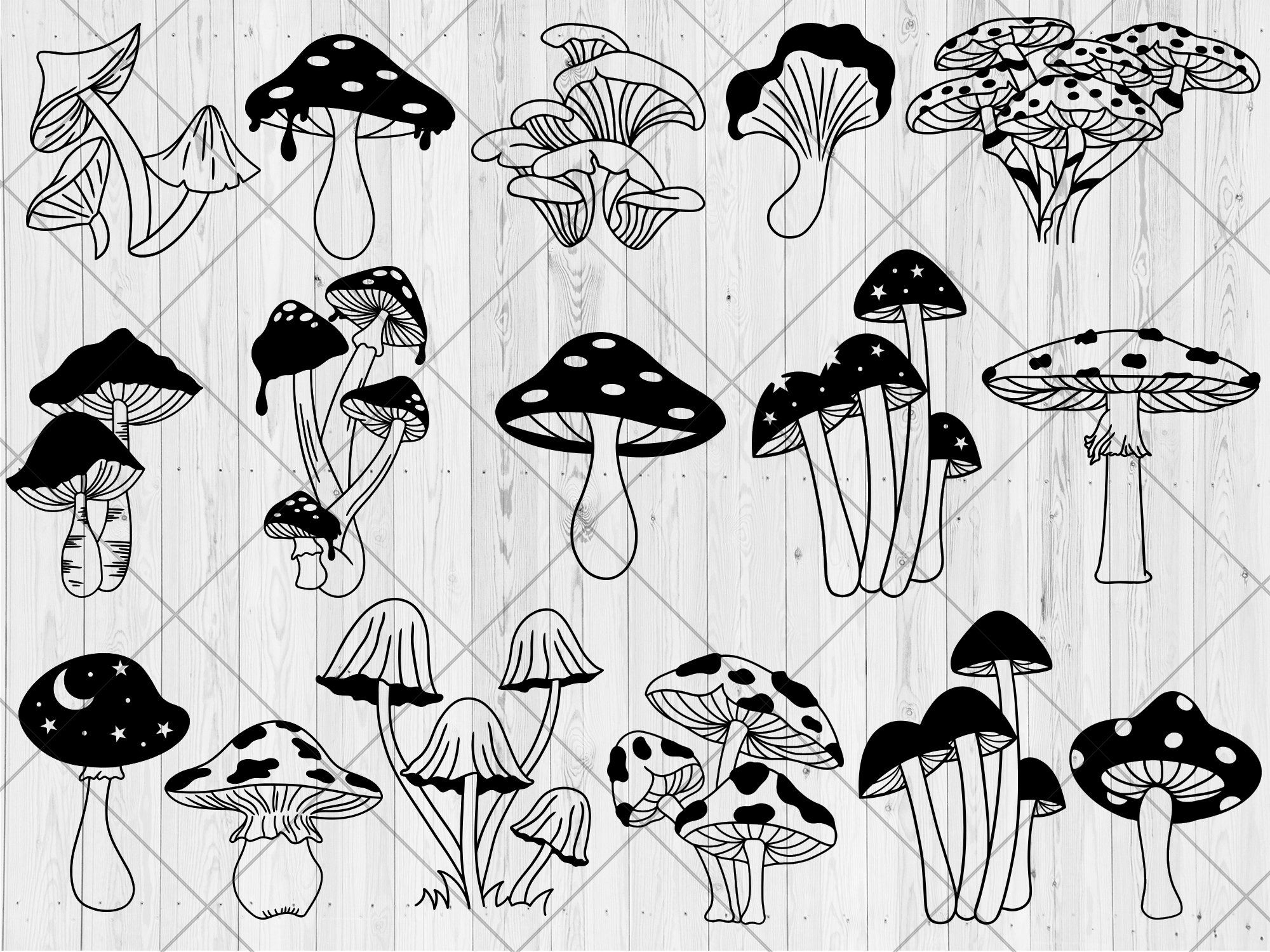 Mushroom Svg Bundle Magic Mushroom Svg Dxf Png Jpg - Etsy Australia