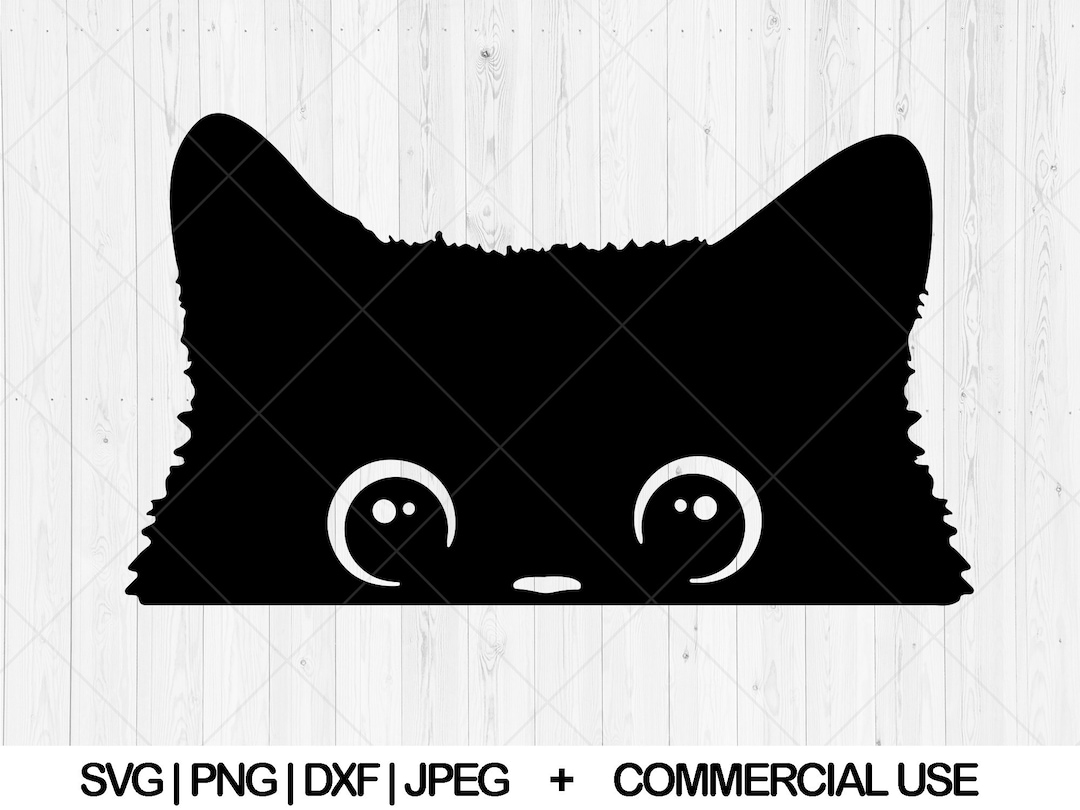 Peeking Cat Svg, Cat Face Svg, Dxf, Png, Jpg, Cute Cat Svg, Fur Baby ...