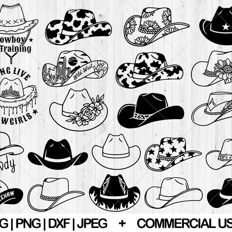 Glowforge Svg Cowboy Hat - Etsy