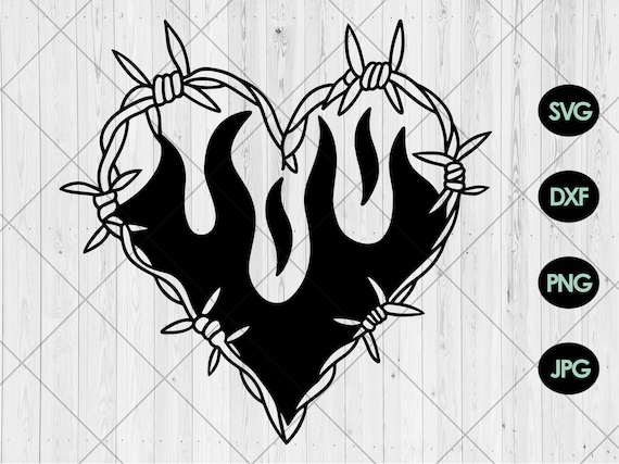 Burning Heart Drawing