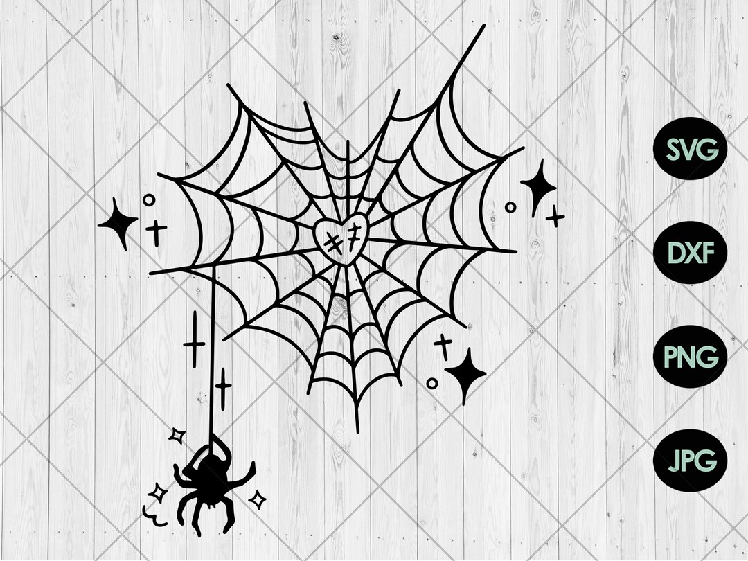 Cute Spiderweb Svg, Heart Spiderweb Svg, Png, Dxf, Jpg, Spider Svg ...