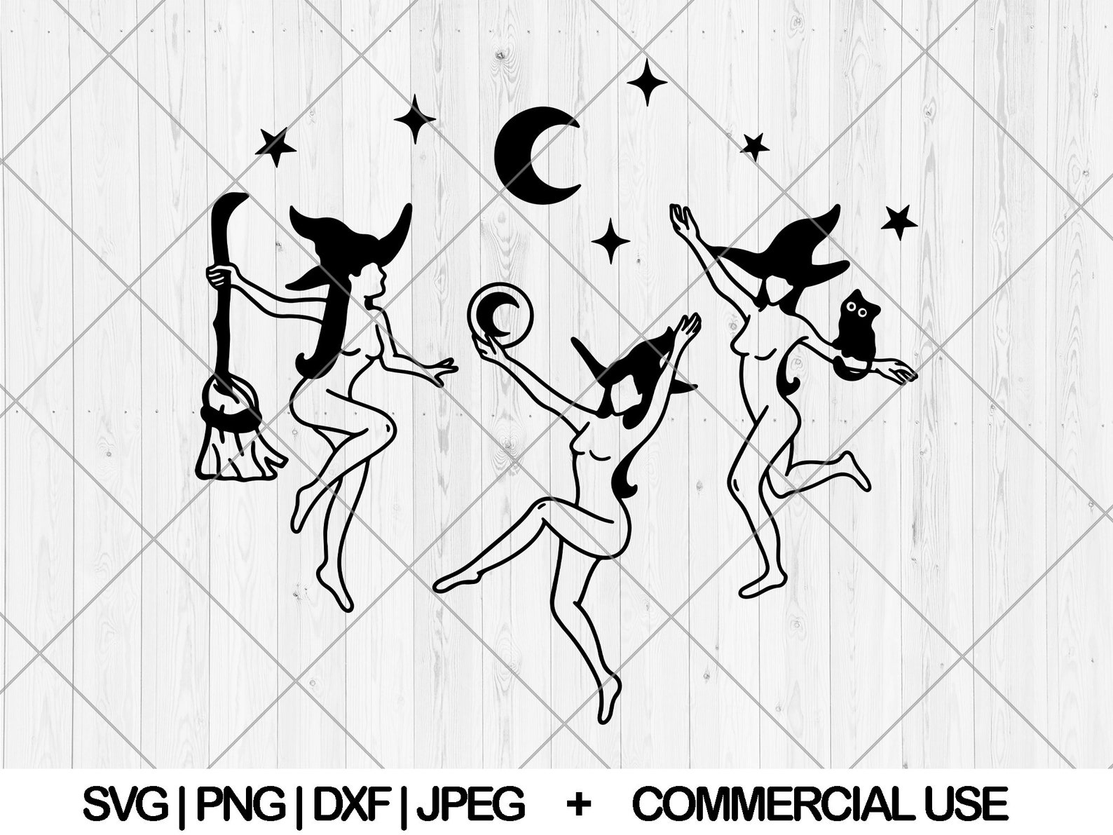 Dancing Witch Svg Halloween Witch Club Svg Dxf Png Jpg - Etsy