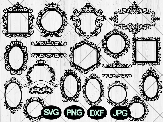Mirror Frame Svg Bundle Vintage Frame Svg Png Dxf Jpg - Etsy