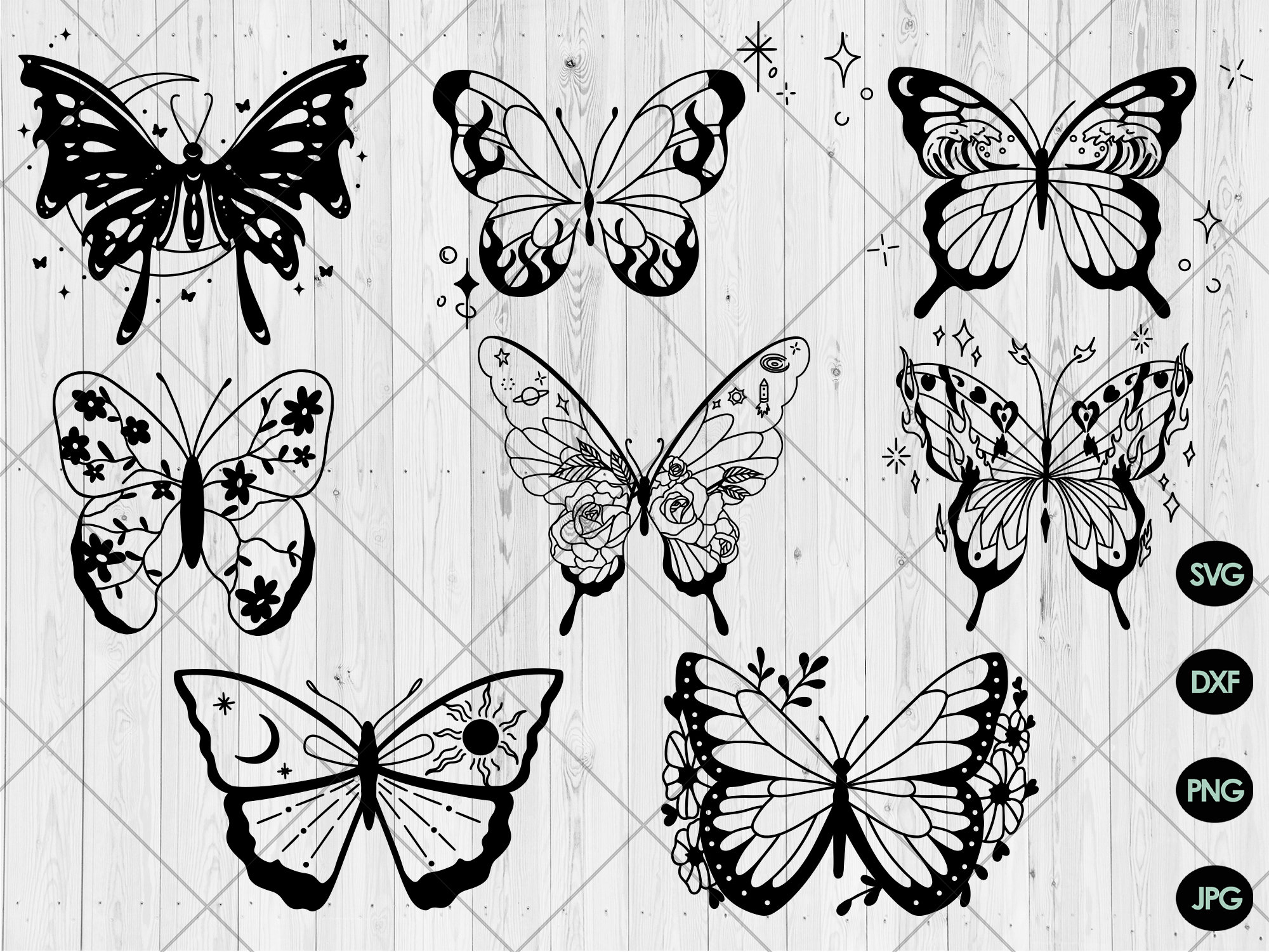Butterfly Svg Bundle Cute Butterfly Svg Png Dxf Jpg - Etsy Canada