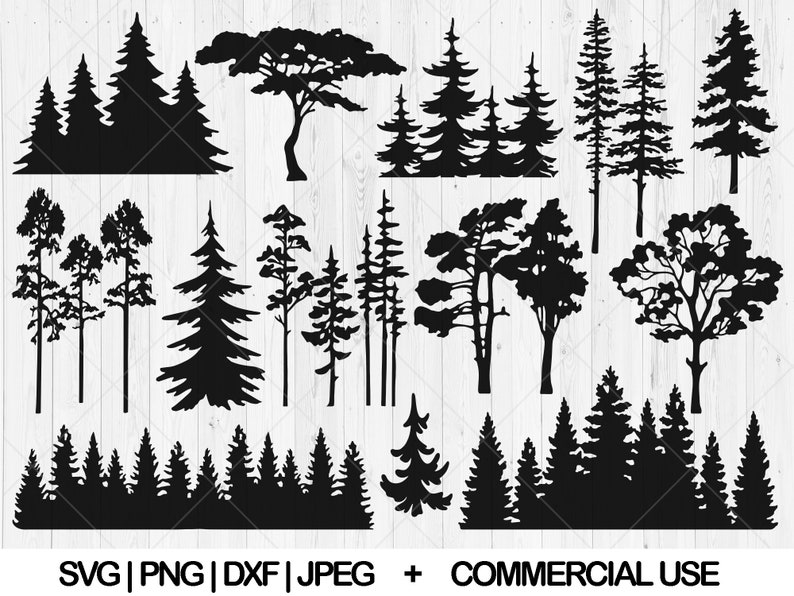 Tree Svg Bundle, Forest Line Svg, Dxf, Png, Jpg, Tree Line Svg, Forest ...
