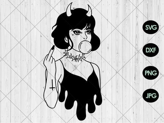 Baddie Svg Baddie Girl Svg Dxf Png Middle Finger Girl Etsy India 4534