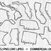 USA Map Svg Bundle, 50 States of America Svg, Dxf, Png, Jpg, America ...