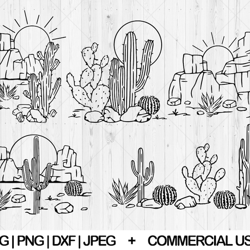 Desert Landscape Svg - Etsy