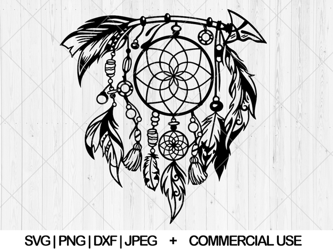 Boho Dreamcatcher Svg, Tribal Dream Catcher Svg, Dxf, Png, Jpg, Indian ...