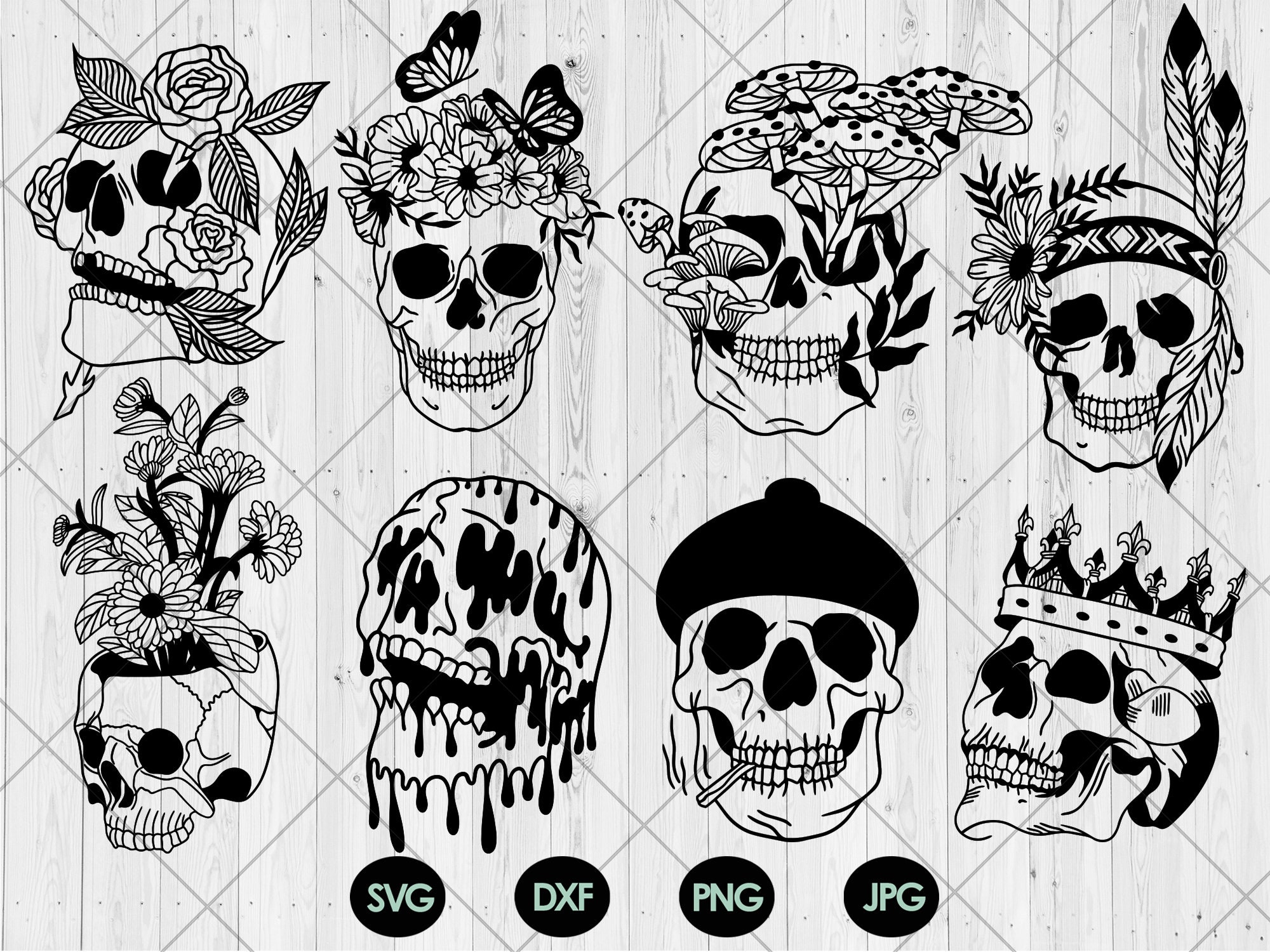 Patterns To Draw Skull