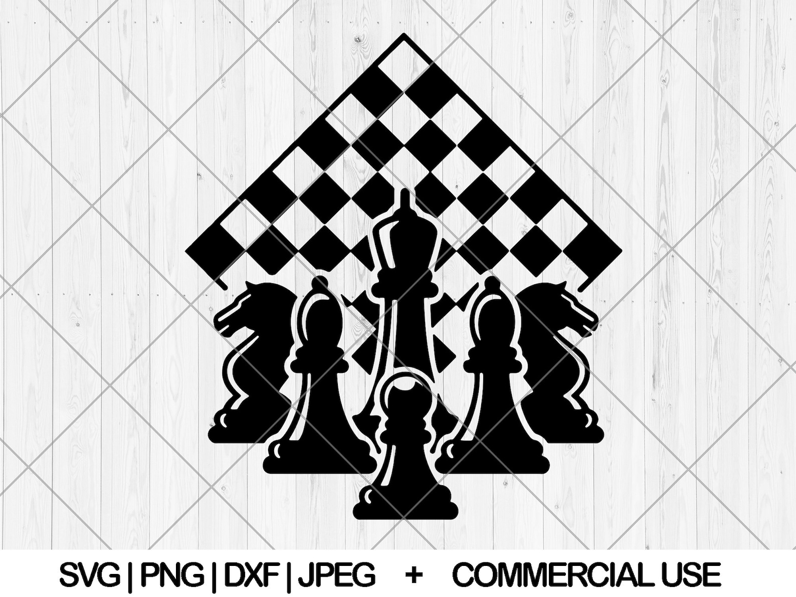 Chess Svg Chess Pieces Svg Dxf Png Jpg Chess Board Svg - Etsy