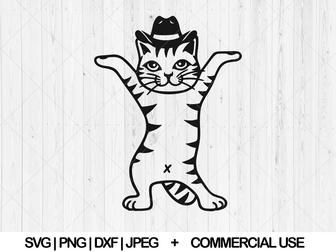 Meowdy Svg, Funny Cat Meme Svg, Dxf, Png, Jpg, Cute Cowboy Cat Svg ...