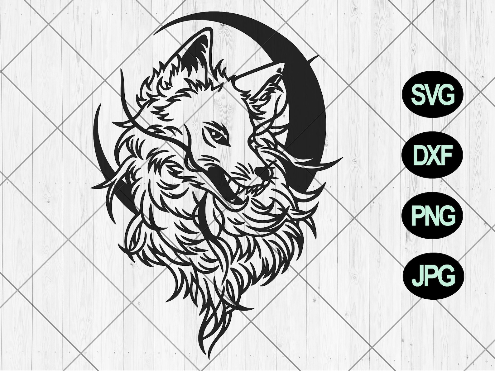 Moon Fox Svg, Fox Svg, Dxf, Png, Jpg, Fox in the Moon Svg, Forest Fox ...