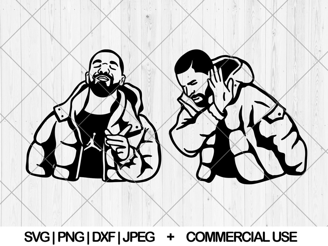 Drake Hotline Bling Meme Svg, Funny Drake Face Svg, Dxf, Png, Jpg ...