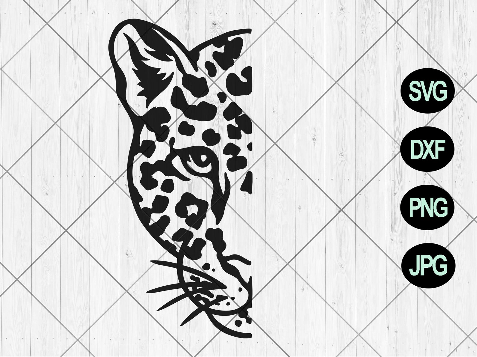 Leopard Face Svg Leopard Head Svg Dxf Png Jpg Leopard - Etsy UK