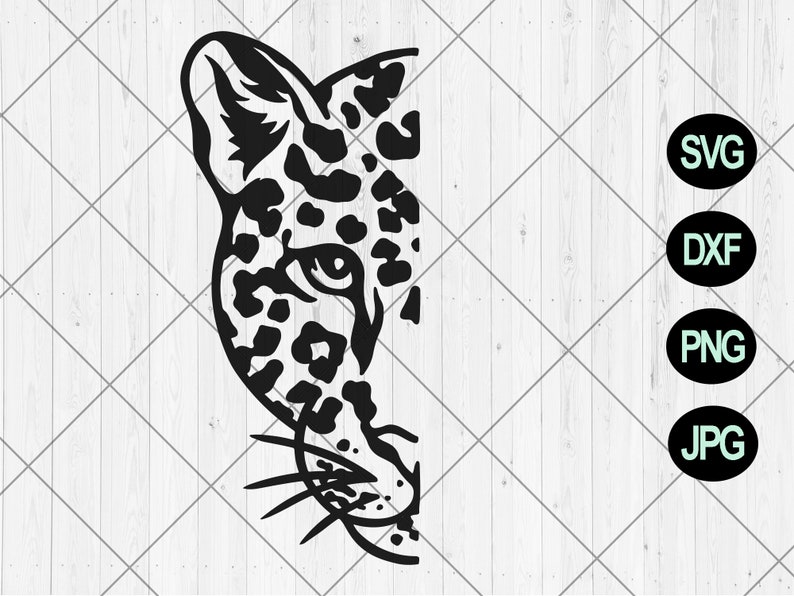 Leopard Face Svg Leopard Head Svg Dxf Png Jpg Leopard - Etsy