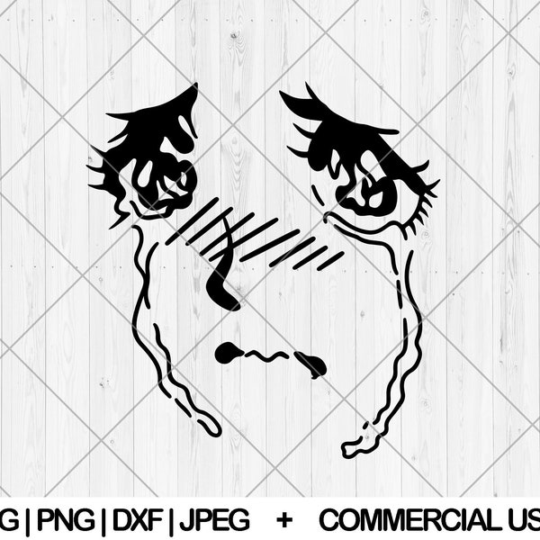 Anime Eyes Crying Svg - Etsy