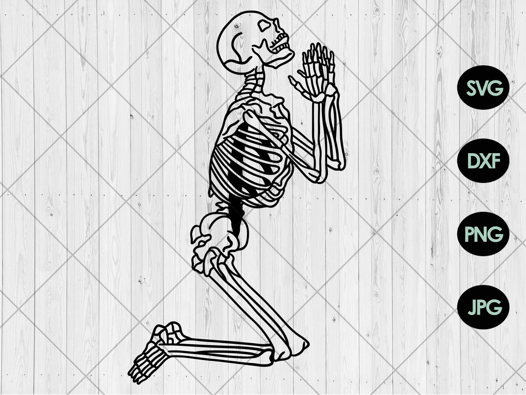Skeleton Praying Svg, Skeleton Hands Praying Svg, Dxf, Png, Jpg, Skull ...