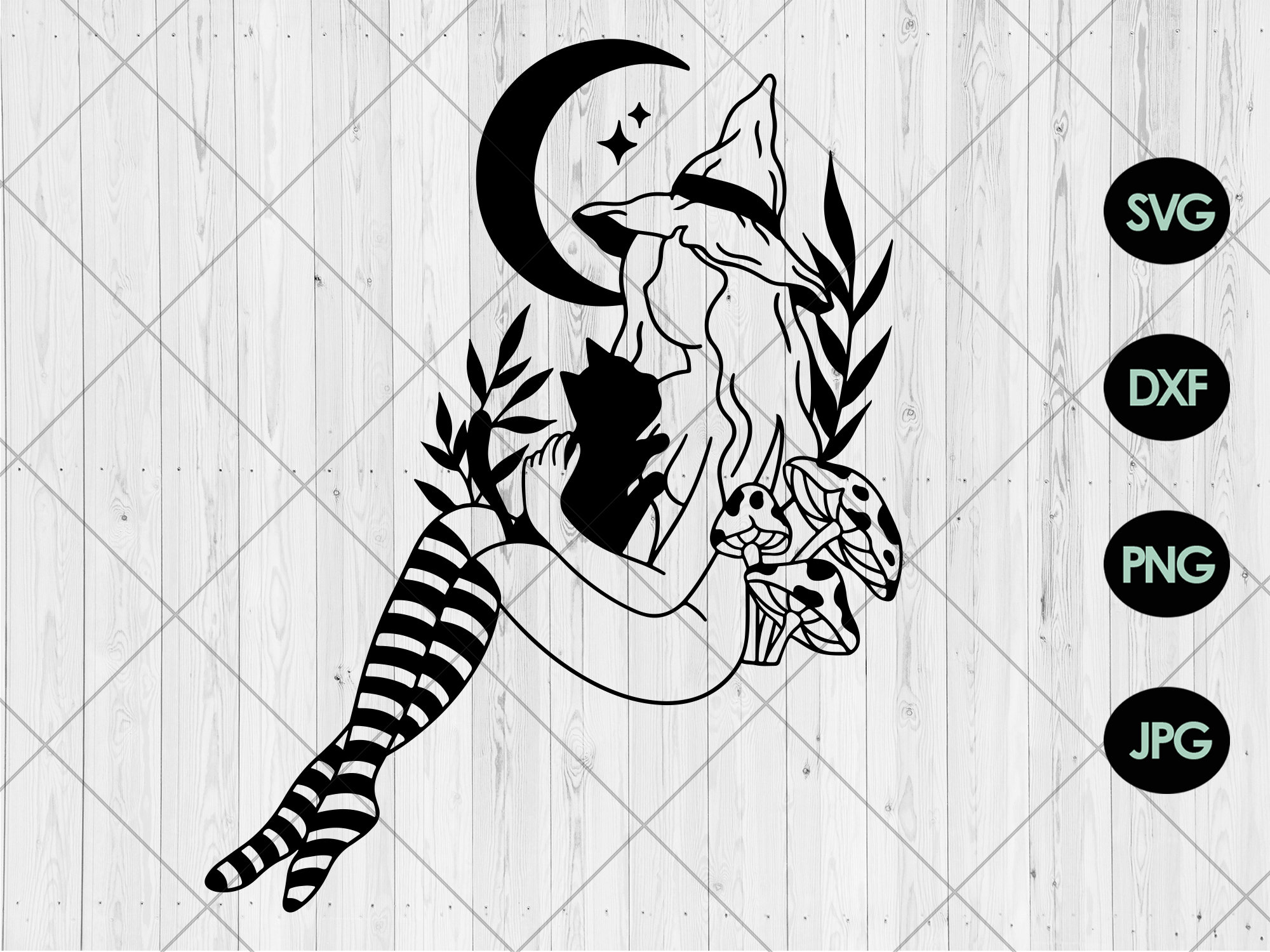 Cute Witchy Svg Witchy Woman Svg Dxf Png Jpg Witch - Etsy