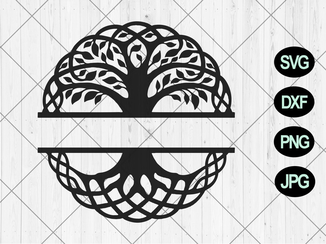 Tree of Life Split Frame Svg, Family Tree of Life Svg, Dxf, Png, Jpg ...