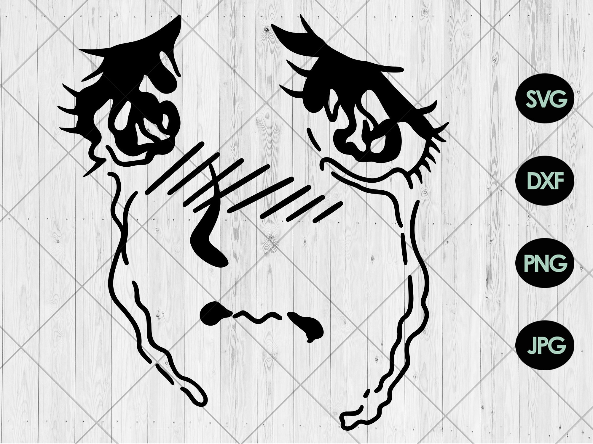 Crying Anime Face Svg Crying Eyes Svg Png Dxf Jpg Anime | Etsy UK