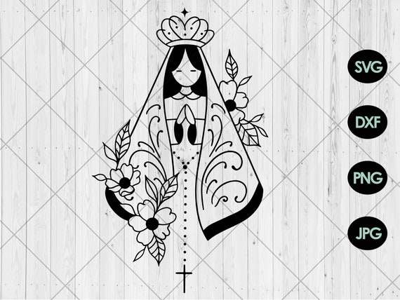 Virgen maría svg Nuestra Señora de Guadalupe svg dxf png - Etsy México