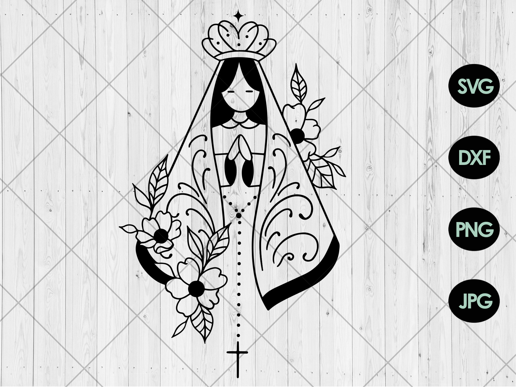 Virgen maría svg Nuestra Señora de Guadalupe svg dxf png - Etsy México