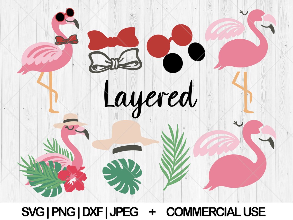Tropical Flamingo Svg Bundle Cute Flamingo Svg Dxf Png - Etsy