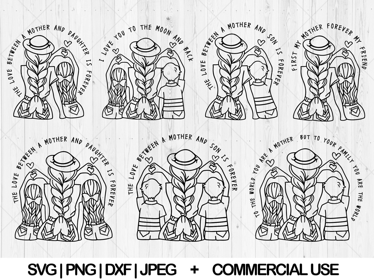 Mommy and Me Svg Bundle, Mother's Day Svg, Png, Dxf, Jpg, Mini Me Svg ...