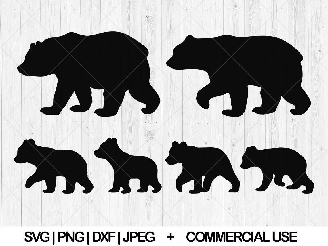 Bear Family Svg Bundle Mama Bear Svg Dxf Png Jpg Papa - Etsy