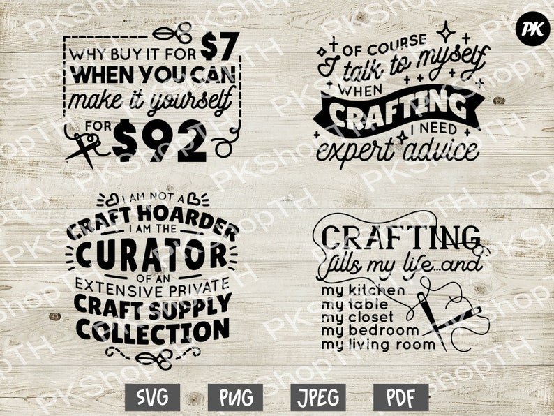 Crafting quotes svg bundle Funny craft quote svg Craft | Etsy
