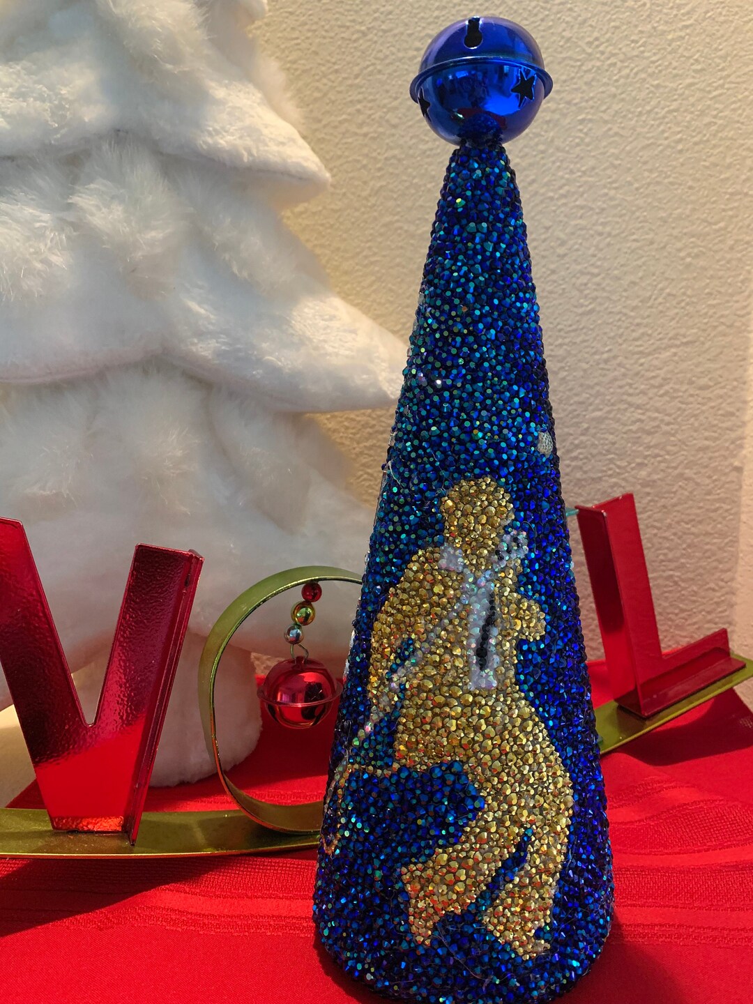 Rhinestone Christmas Tabletop Tree Tribute to Elvis - Etsy