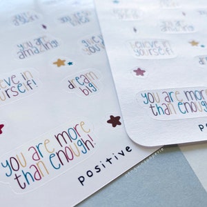 Positive Quotes Sticker Sheet Stickers for Bullet Journal, Planner ...