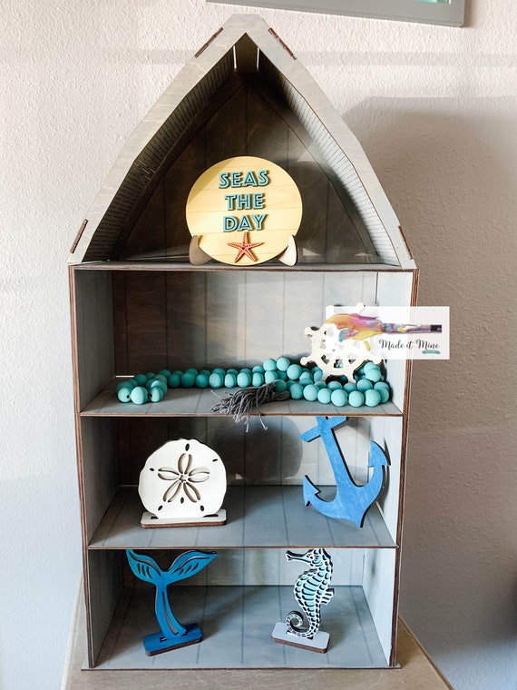 Laser Cut Ocean Theme Shelf and Tiered Tray Decor | Etsy