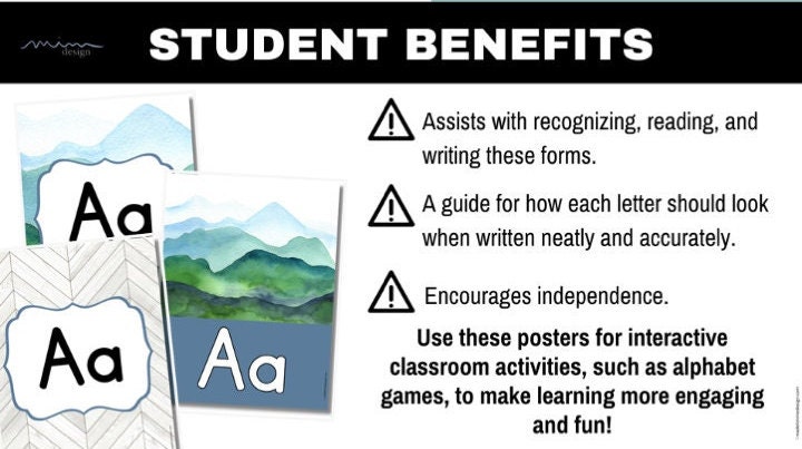 Enchanting Nature-themed Alphabet Poster Sets: Instantly Downloadable ...