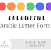 Colourful Arabic Letter Forms Alphabet Do-a-dot Activity Printables ...