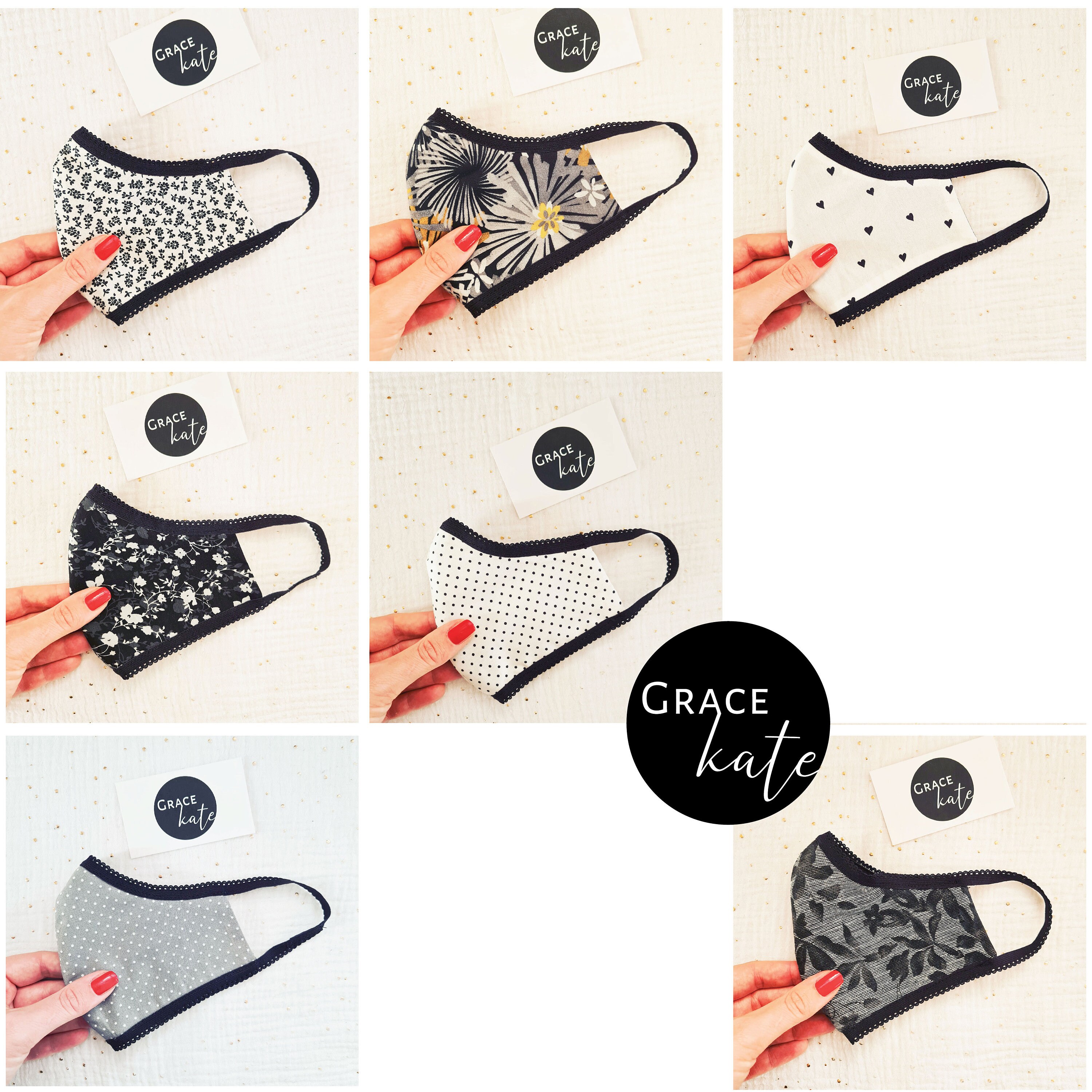 Woman Face Mask, Elegant, Classy, Stylish, Light, Reusable, Washable ...