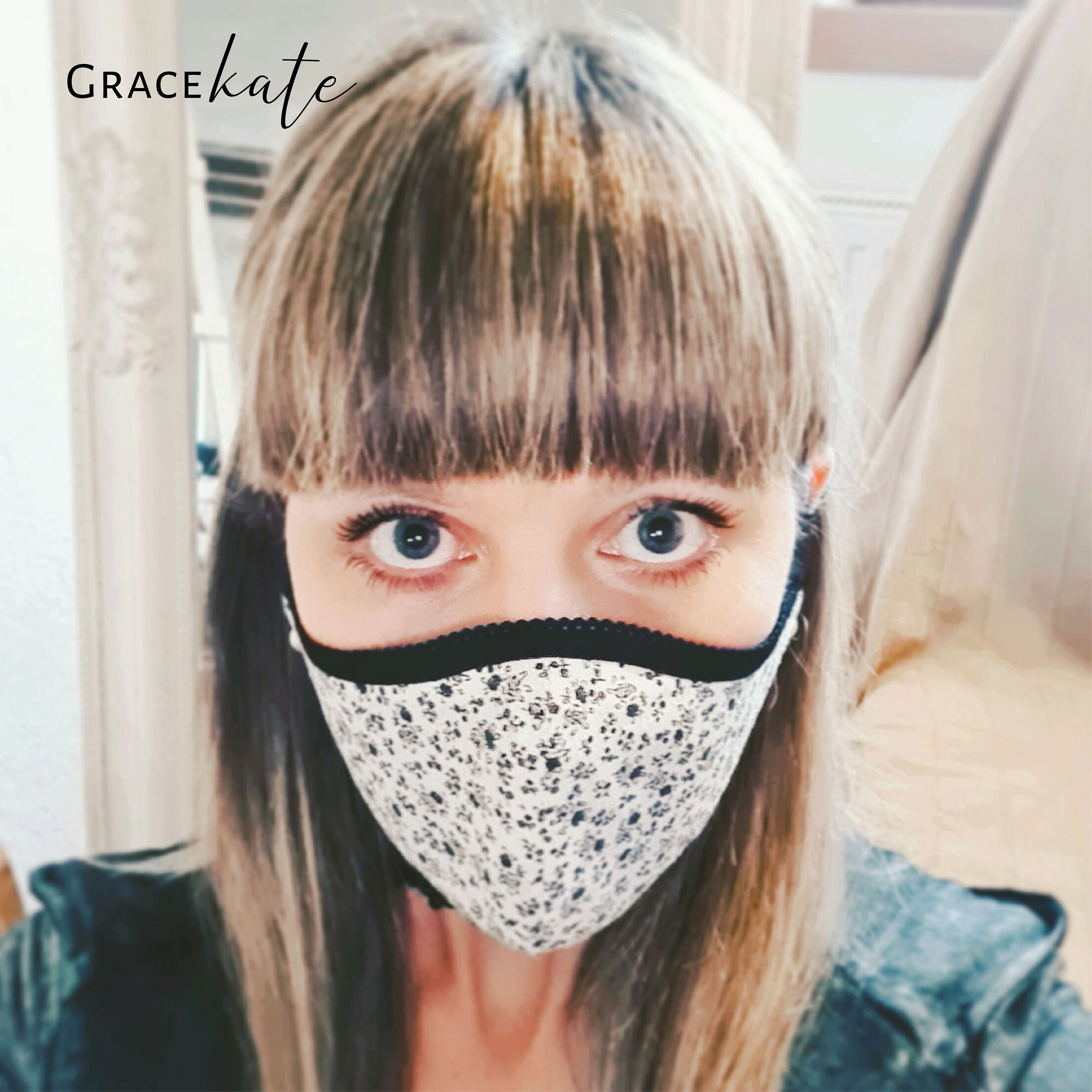 Woman Face Mask, Elegant, Classy, Stylish, Light, Reusable, Washable ...