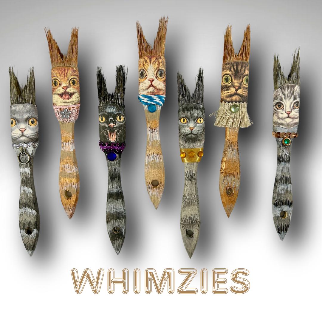 Vintage Cat Face Repurposed Paintbrush Art: Whimsical Kitty Decor - Etsy