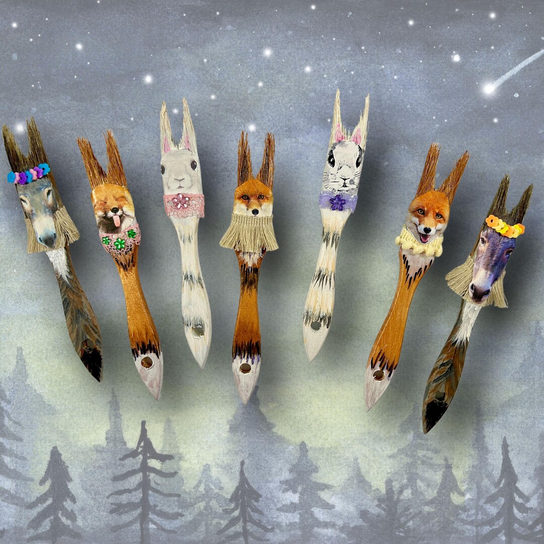 Fox Art,burro Art,bunny Art,donkey Art,animal Art,funky Art,whimsical ...