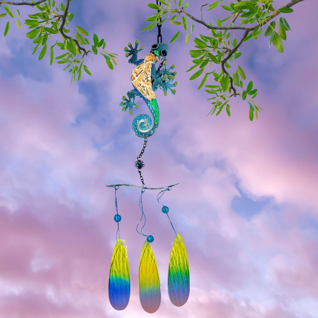 Gecko,lizard,gecko Chimes,lizard Chimes,wind Chimes,chimes,mosaic ...